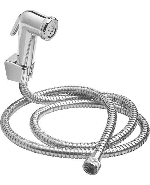 DOCCETTA cromata CON PULSANTE + tubo "SHUT-OFF" MAURER doccia bagno ...