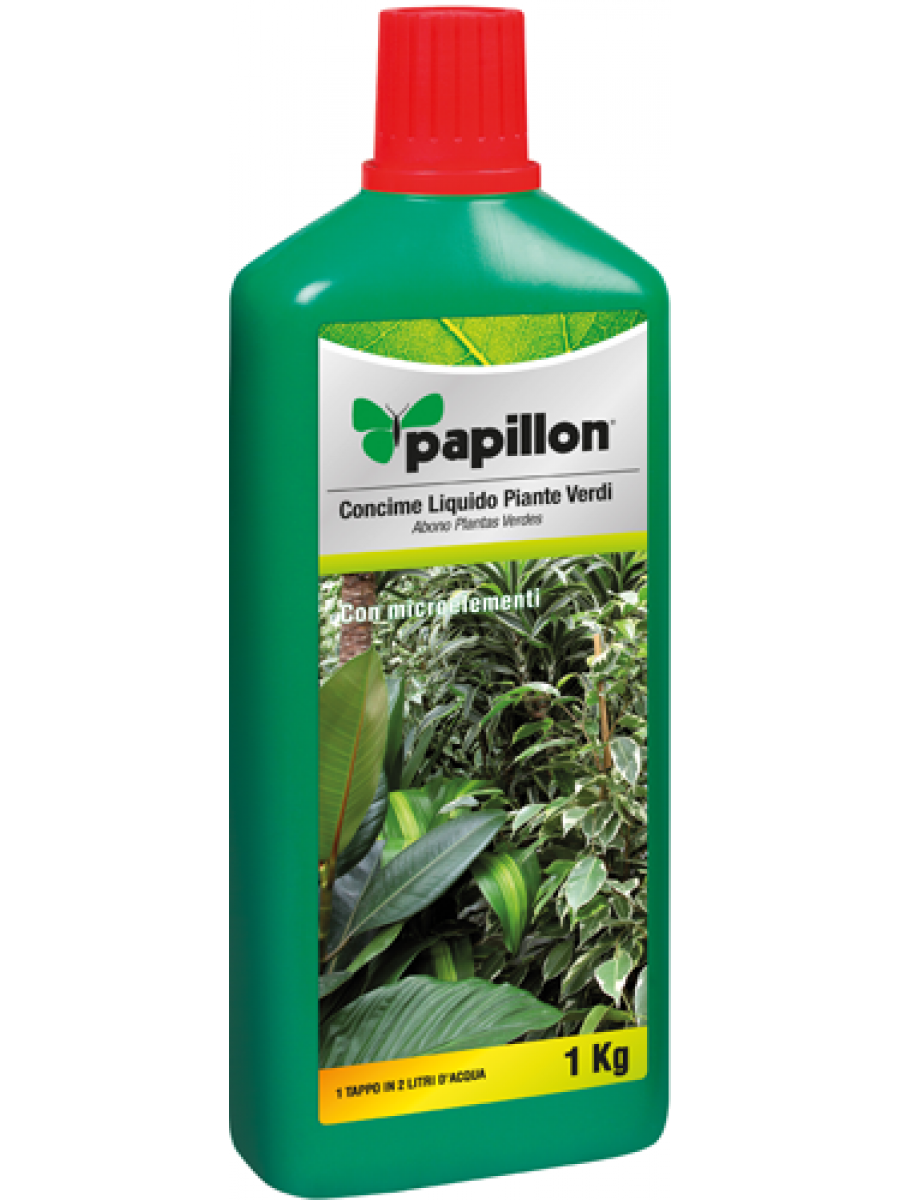 CONCIME liquido PER piante verdi 1 KG FIORI ARBUSTI CONCIMI-PAPILLON