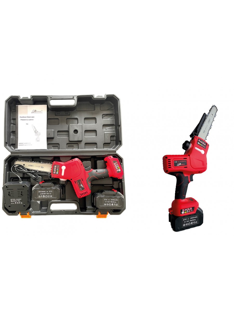 AIMA ITALY - Sega a batteria litio 21V 4.0AH - mod. EAGLE Lama CARVING ...