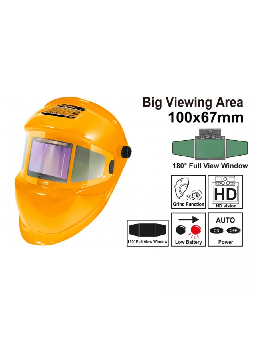 MASCHERA AUTOSCURANTE PROFESSIONALE 180° PER SALDATURA - AHM006 INGCO